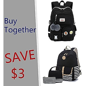 Lmeison Girls Backpack for School & Cute Backpack for School with Lunch Bag