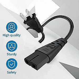Genuine AC Power Cord Singer Power Cord Sewing Machine Cable for Fig8 Brother Singer Husqvarna Viking Babylock Sewing Machine Models and Vizio-LED-TV Smart-HDTV E-M-Series