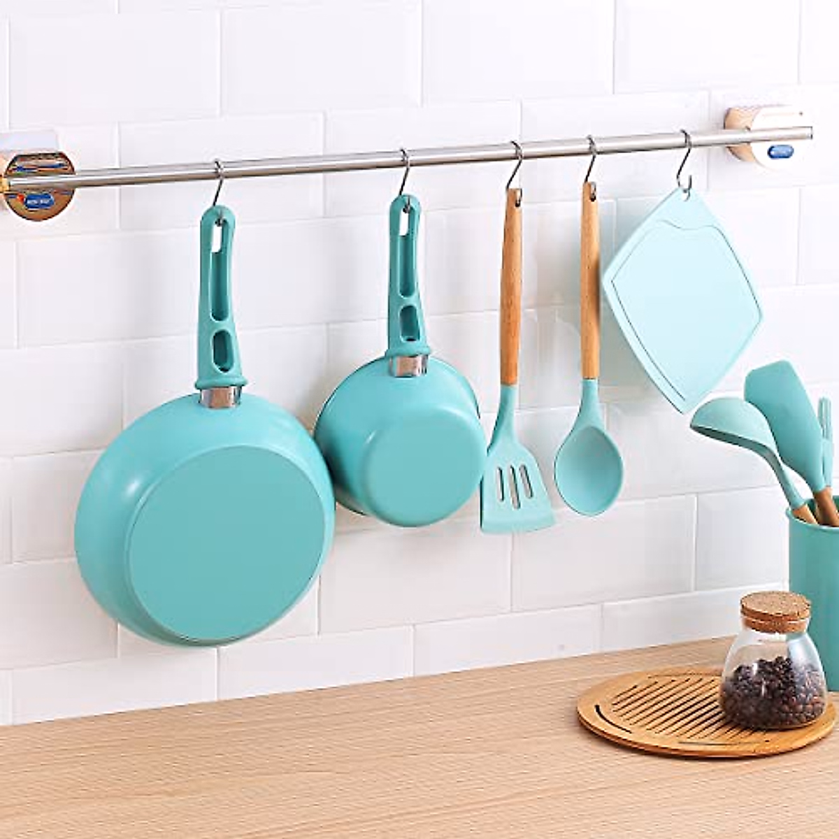 Evanda S Hooks for Hanging Pack of 30, Heavy Duty Stainless Steel Metal Mutil Purpose Hanger for Kitchen Pans, Pots, Utensils Tooks, Cups, Mugs, Clothes, Bags, Towels, Plants