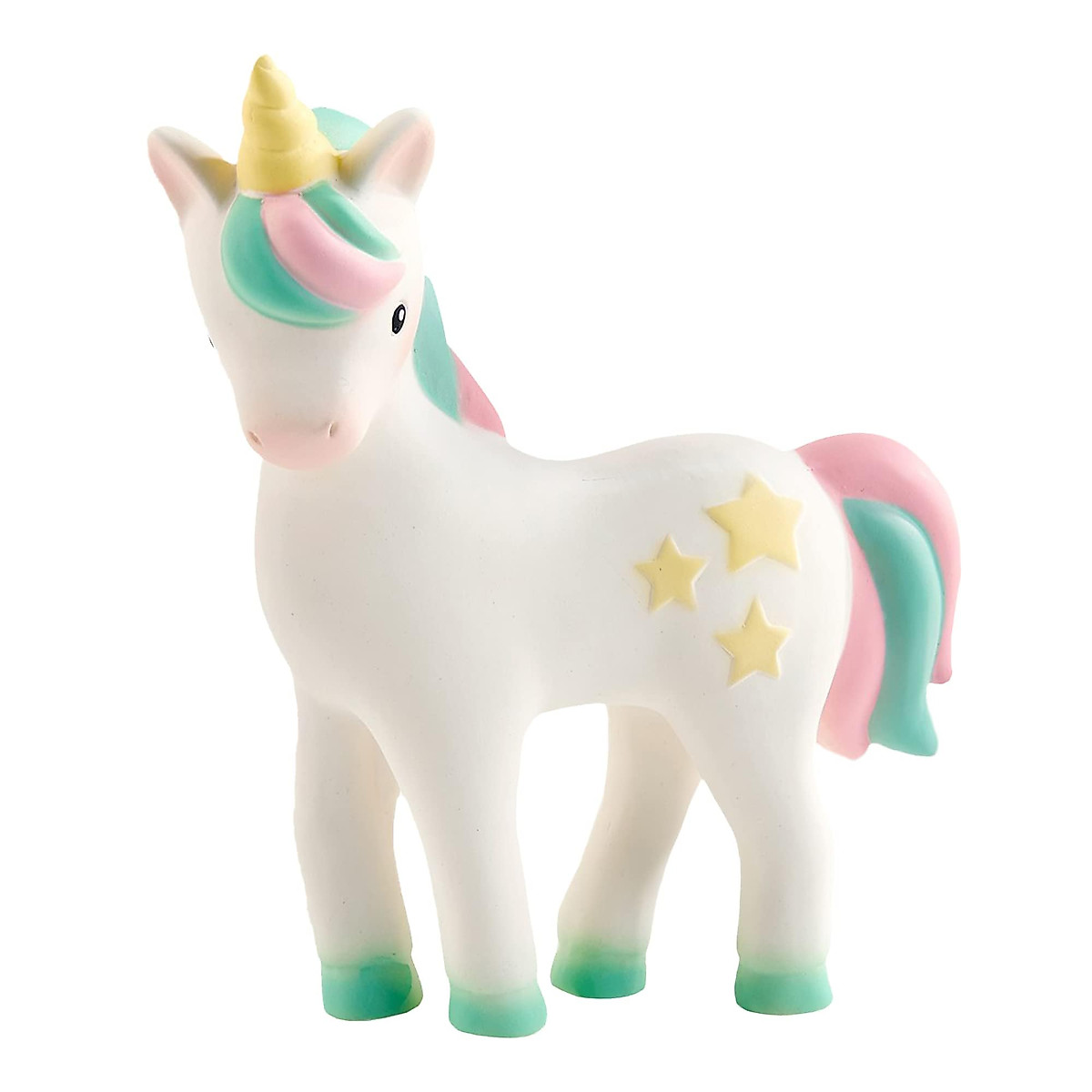 Lil' Llama Baby Teething Toys, Unicorn Teether for Toddler & Baby Boys and Girls, 100% Natural Rubber Squeaker, BPA-Free, Soothe Sore Itchy Gums & Teething Pain (Unicorn)