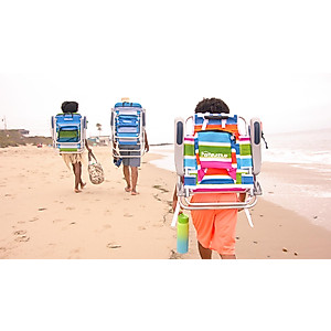 Homevative Kids Folding Backpack Beach Chair with 4 Positions, Carry Handle, Storage Pouch, Cup Holder and Phone Holder, Lightweight Design