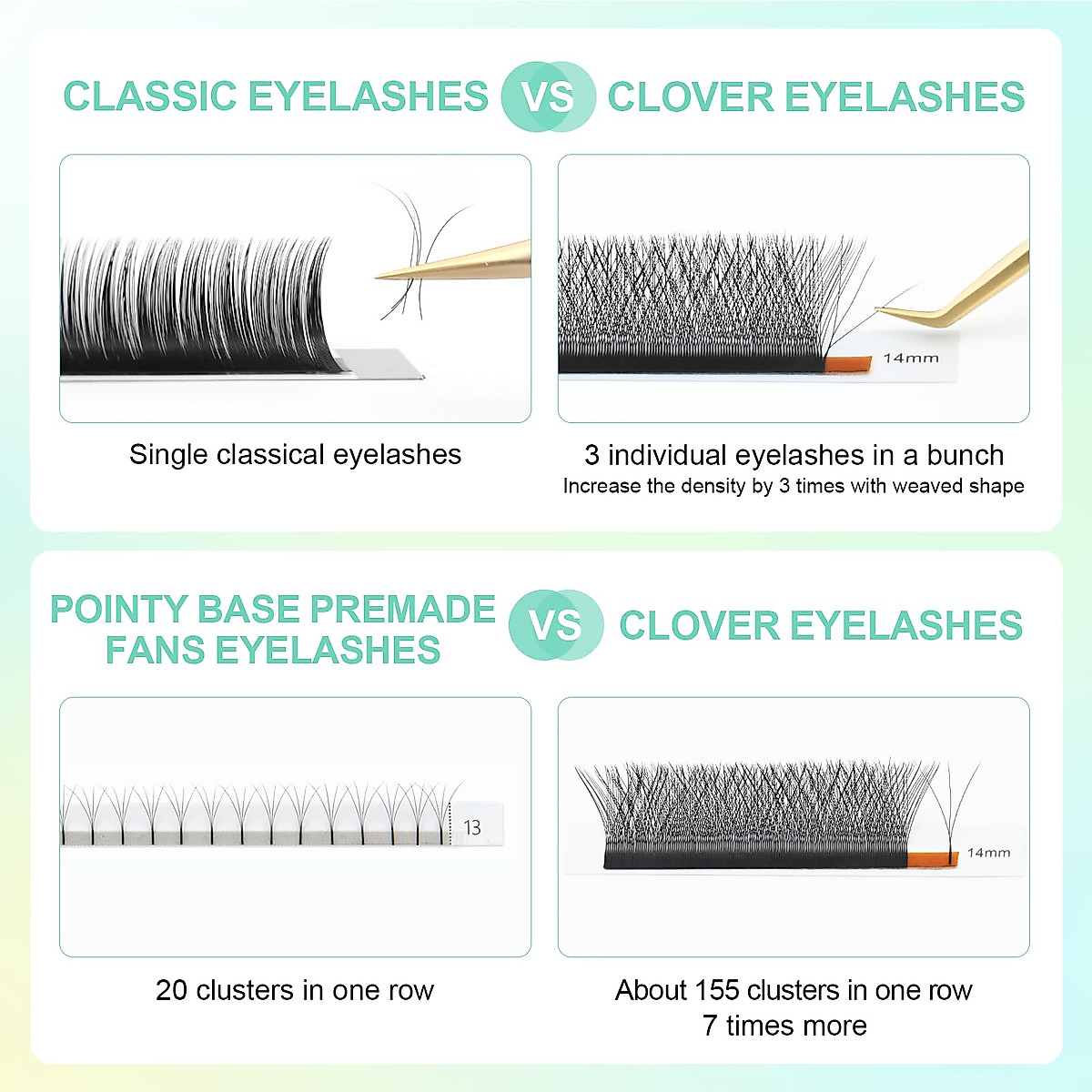 NAGARAKU W Eyelash Extension 3D Volume Premade Fan 0.07mm C curl 8-15mm mix Faux Mink Matte Black Cluster Easy Fanning yy Eye Lashes