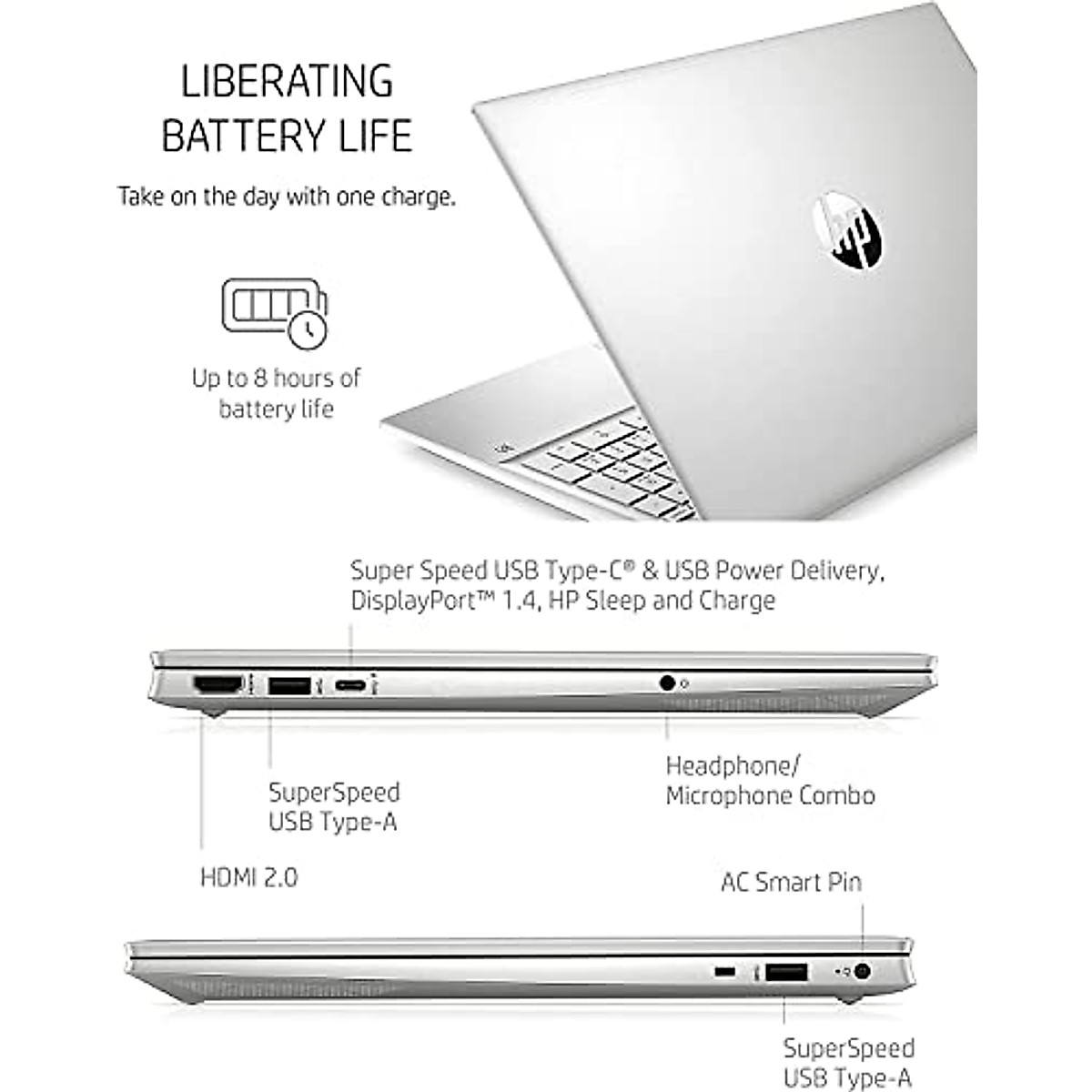 HP 2023 Pavilion 15.6" FHD IPS Touch Laptop Intel 10-Core i7-1255U NVIDIA GeForce MX550 2GB GDDR6 32GB DDR4 2TB NVMe SSD HDMI WiFi AC USB-C Backlit Keyboard Webcam Windows 10 Pro w/RE Accessories