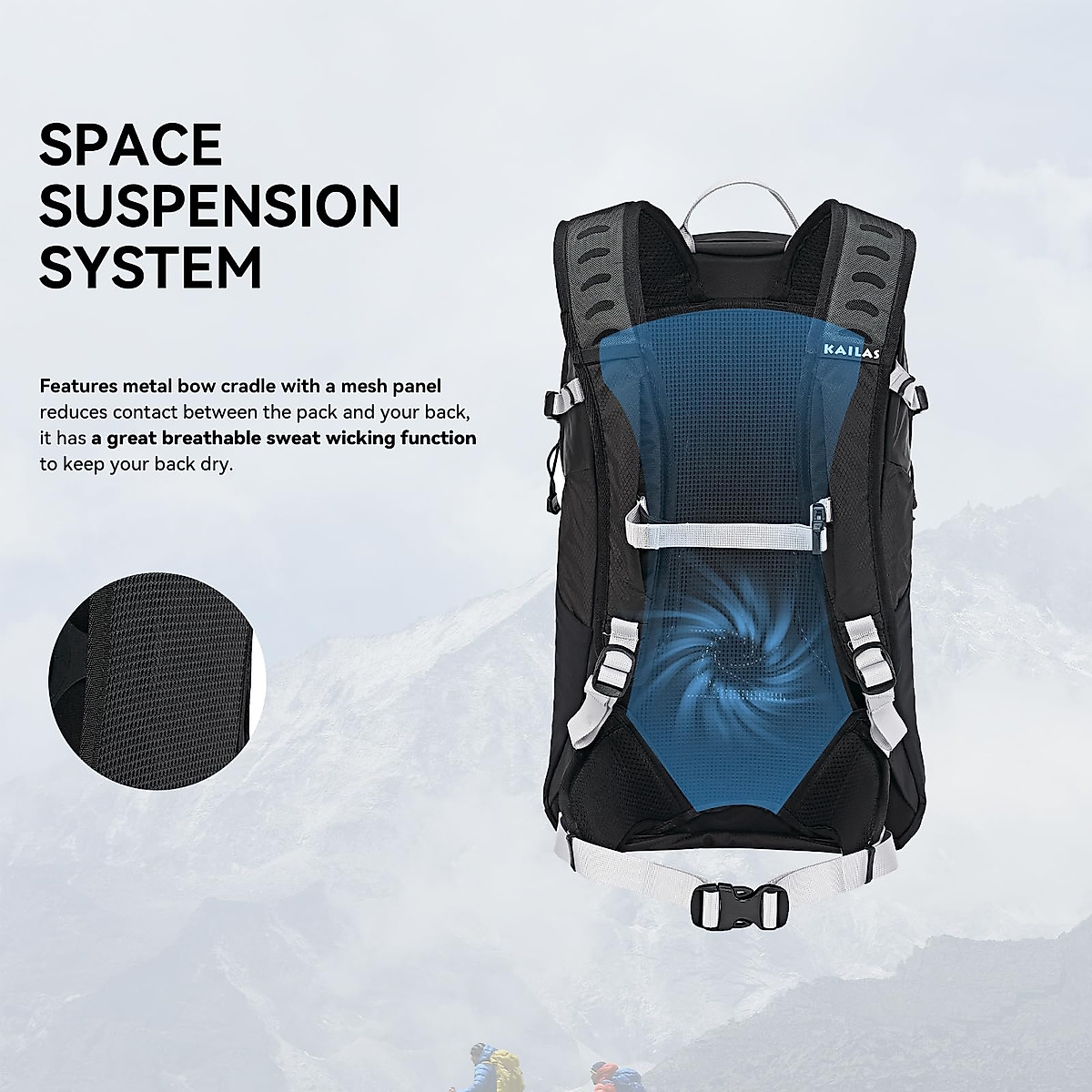 Kailas 20L Hiking Daypack Lightweight Backpack Waterproof Camping Backpack for Outdoor Sports