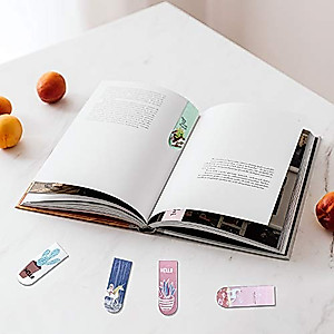 Mingting 36 Pcs Magnetic Bookmarks, Cute Assorted Magnet Page Markers Bookmark Page Clips for Women Men Office Classroom Teacher Student Kids Reading Stationery Supply (Plant + Animal)