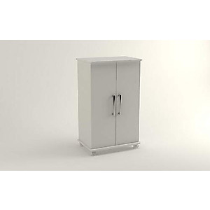 Manhattan Comfort Catalonia 2.0 Collection Modern Standard Sized 6 Shelf, 18 Pair Freestanding Mobile Shoe Storage Closet, White