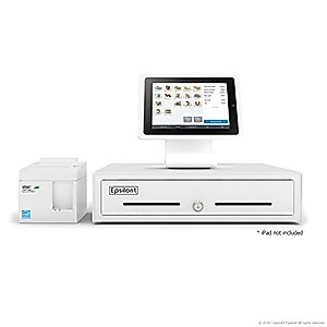 Epsilont Star Micronics TSP143III USB Receipt Printer, Stand for 10.2” & 10.5” iPads Cash Drawer Compatible with Square