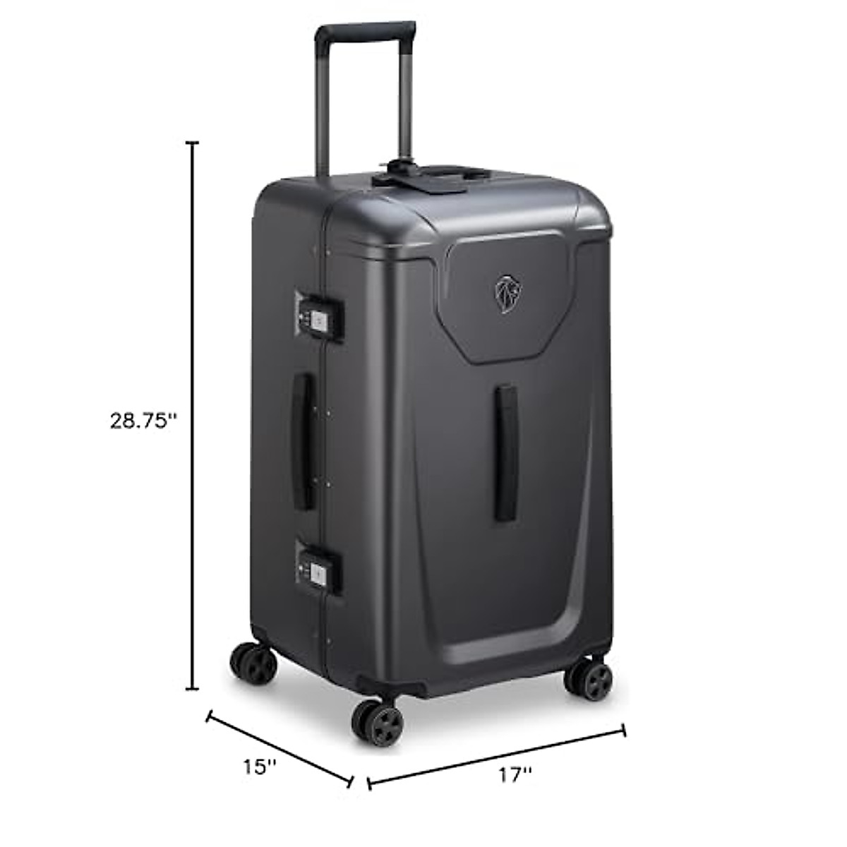 PEUGEOT Voyages Hardside Luggage with Spinner Wheels, Anthracite, 26 Inch Trunk
