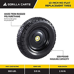 Gorilla Carts GCT-13NF Replacement Tire, 13” (2-Pack)