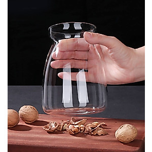 RockTrend Clear Glass Food Sealed Storage Container Spice Jar Coffee Bean Storage Jar with Wooden Lid