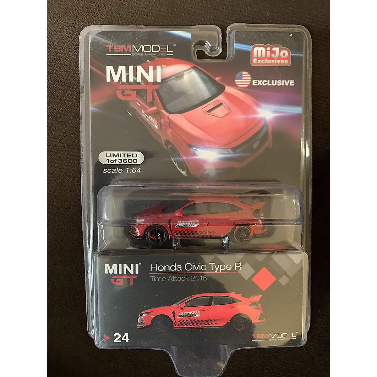Mini GT 1:64 MiJo 2017 Civic Type R (FK8)(Red) Time Attack Challenge - MiJo Exclusives