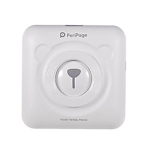 Portable Mini Pocket Thermal Paper Photo Printer with Paper (White, Printer)