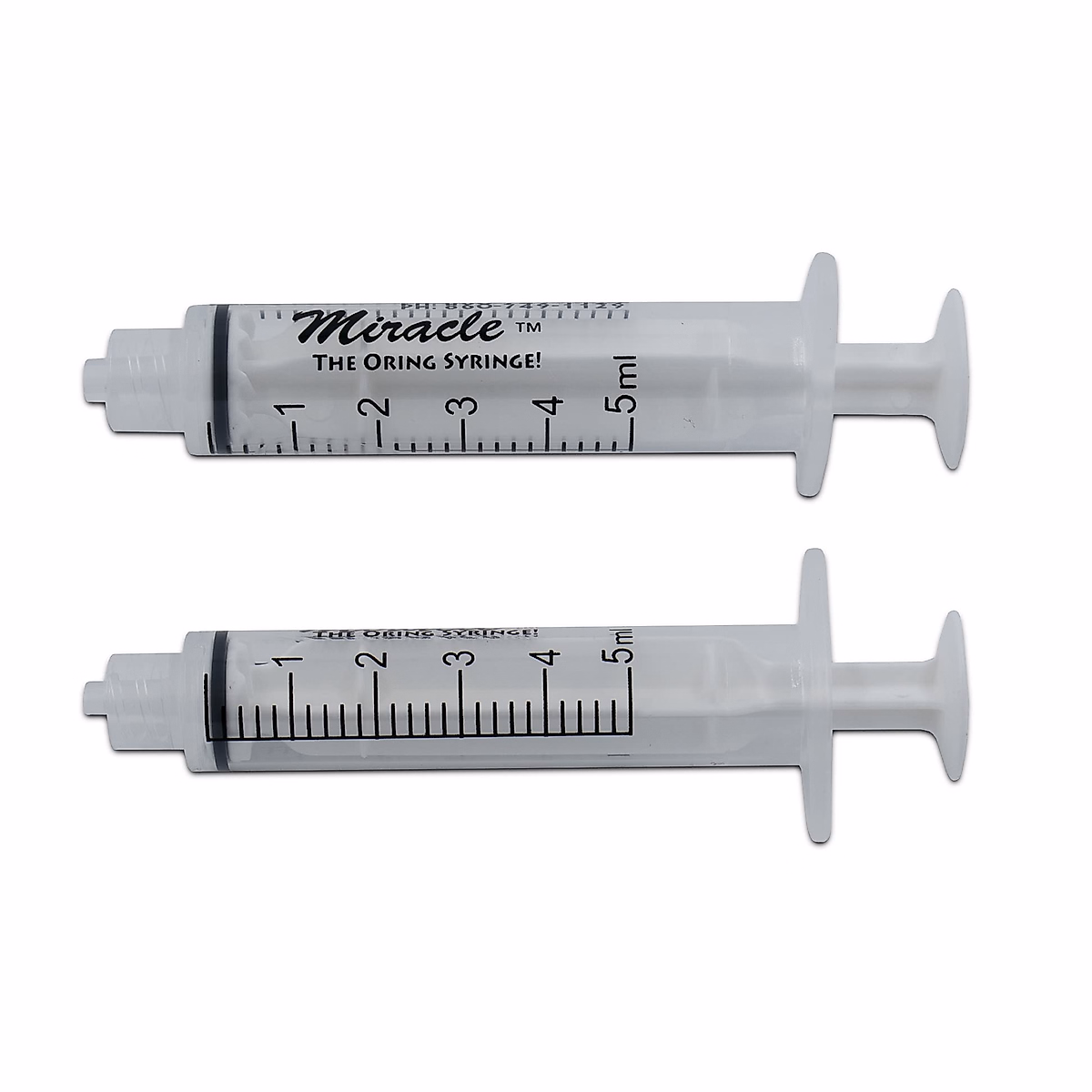 Miracle Oring Syringe- 5 ml Luer Lock Syringe- Package Contains 8 Individually Wrapped Sterile Oring Syringes for Handfeeding Animals, Administering Supplements, Measuring Liquids, and More