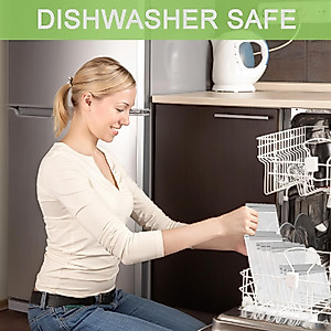 Rictine 22 Pack Reusable Gallon Freezer Bags - Dishwasher Safe, Leakproof, BPA Free Reusable Storage Bags for Lunch, Marinate Food, Travel - 8 Gallon, 8 Sandwich, 6 Snack Bags