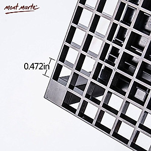 MONT MARTE Studio Tidy 2 Pack. 96 Hole Plastic Pencil & Brush Holder for Paint Brushes, Pencils, Markers, Pens and Modeling Tools. Provides Excellent Art Studio Organization.