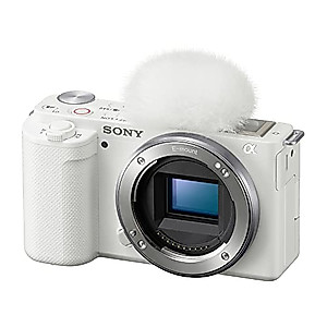 Sony Alpha ZV-E10 APS-C Interchangeable Lens Mirrorless Vlog Camera (White) with Sony E 11mm F1.8 APS-C Ultra Wide Angle Prime Lens and Bundle Content Creator Kit (5 Items)