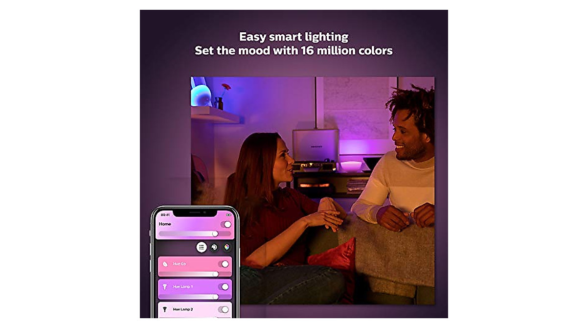 Philips Hue Go Portable Smart Light with 16M Colors & Bluetooth