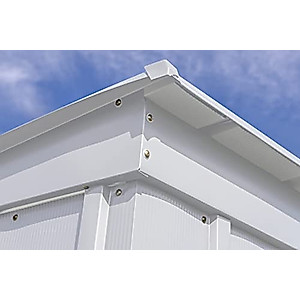 Arrow Classic Steel Storage Shed, 6x4, Flute Grey