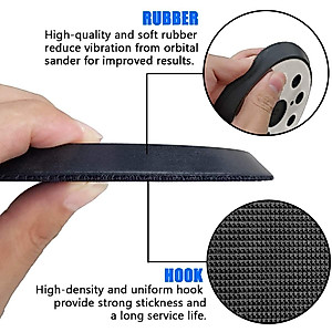 5 Inch 8 Hole Hook and Loop Sander Pad with Metal Backing - Compatible with Porter Cable 343 382, Replaces for DeWalt OE # 151281-08 Fits DW423 DW4388 D26451 D26453