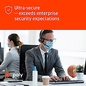 Poly Savi 7310-M Ultra-Secure Wireless DECT Headset System - Microsoft Teams Certified Version