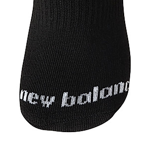 New Balance Boys' Quarter Socks - 16 Pack Soft Cushioned Performance Ankle Socks for Boys - Breathable Boy's Sports Socks, Size Large, Black Assorted
