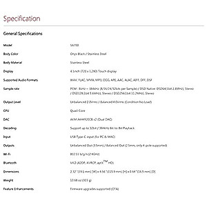 Astell&Kern SA700 Portable High Resolution Music Player, Stainless Steel