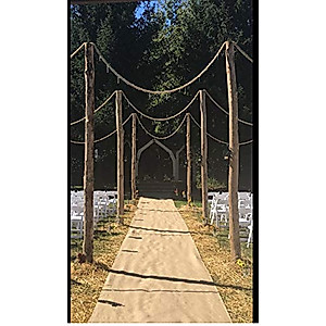 Mybecca Burlap 100% Natural (60” x 5 Yards) Perfect for Garden, Weddings, Table Runners, Placemat, Crafts, Decor