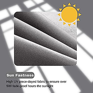 idee-home Outdoor Chair Cushions Set of 4, Thick 3" Outdoor Cushions Patio Furniture with Ties, Waterproof Patio Chair Pads Seat Dining Chair Cushions 17" x 16" x 3" Silver Grey