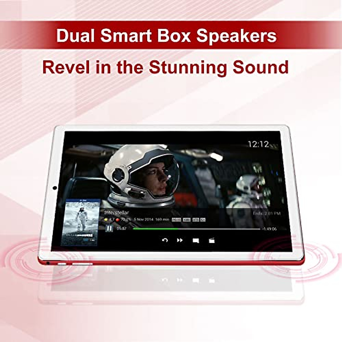 AOYODKG 2 in 1 Tablet 10 in, Android 11 Tablet Computer with Keyboard Bundle, 4GB+64GB, 5G & 2.4G WiFi Tablets PC, Dual Camera, 6000mAh, Mouse, Stylus (DGO-Red)