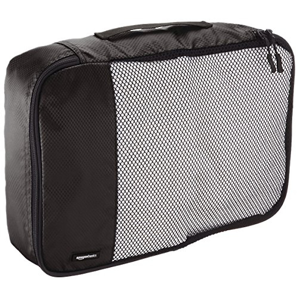 Amazon Basics 4 Piece Packing Travel Organizer Cubes Set - Medium, Black