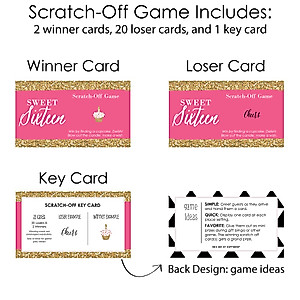 Big Dot of Happiness Chic 16th Birthday - Pink and Gold - Birthday Party Game Scratch Off Cards - 22 Count
