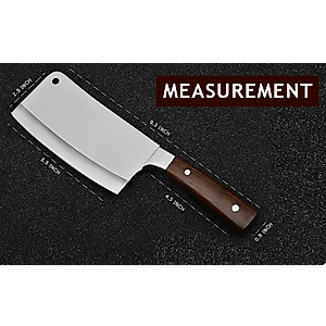 ALZAFASH Meat Cleaver with Knife Sharpener