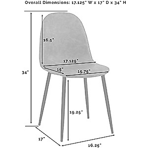 Crosley Furniture CF501619-BR Weston Dining Chair (Set of 2), Distressed Brown/Matte Black