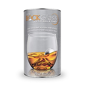 Final Touch On The Rock Glass + Stainless Steel Ball & Tongs (GS349)