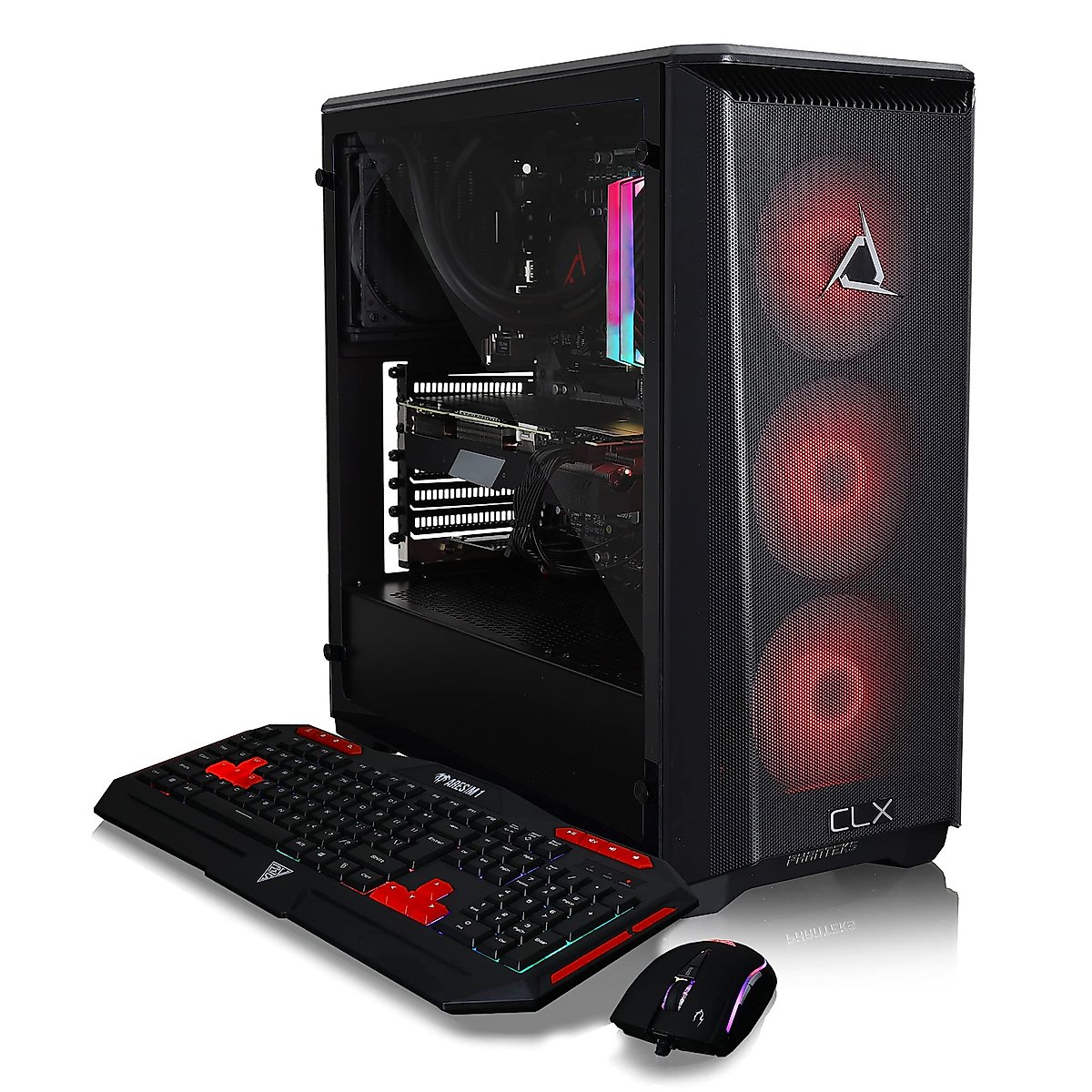 CLX Set VR-Ready Gaming Desktop - Liquid Cooled AMD Ryzen 9 5900X 3.7Ghz 12-Core Processor, 32GB DDR4 Memory, GeForce RTX 3070 8GB GDDR6 Graphics, 960GB SSD, 4TB HDD, WiFi, Windows 11 Home 64-bit