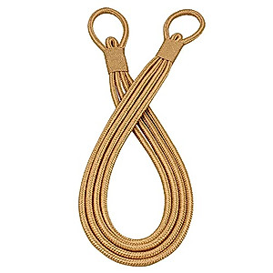 MALANOV Curtain 4 Strand Ropes Tiebacks Tie-Backs, Curtain Handmade Holdbacks, Polyester 4 Strand Cord Rope Tieback - Gold 2 Pack