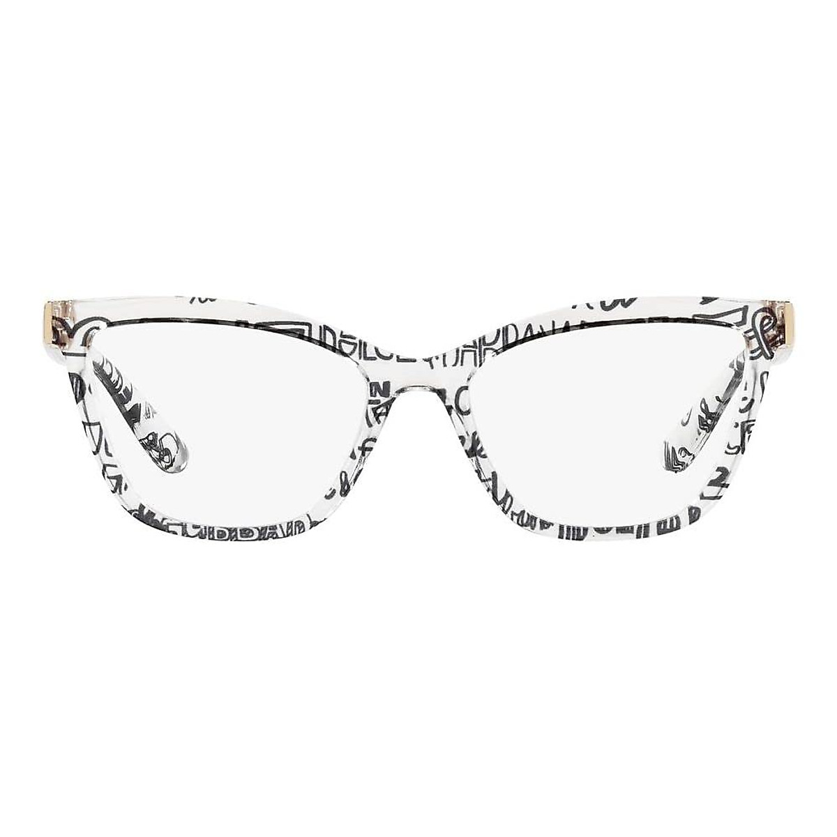 Dolce & Gabbana DG5076-3314 Eyeglass Frame TRANSPARENT GRAFFITI w/DEMO LENS 53mm