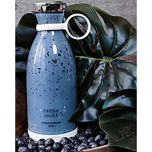 Portable Mini Blender for Fresh Juice, Smoothies, Shakes with Magnetic Wireless Charging (Personal Travel Blender for On The Go Blending) (White)