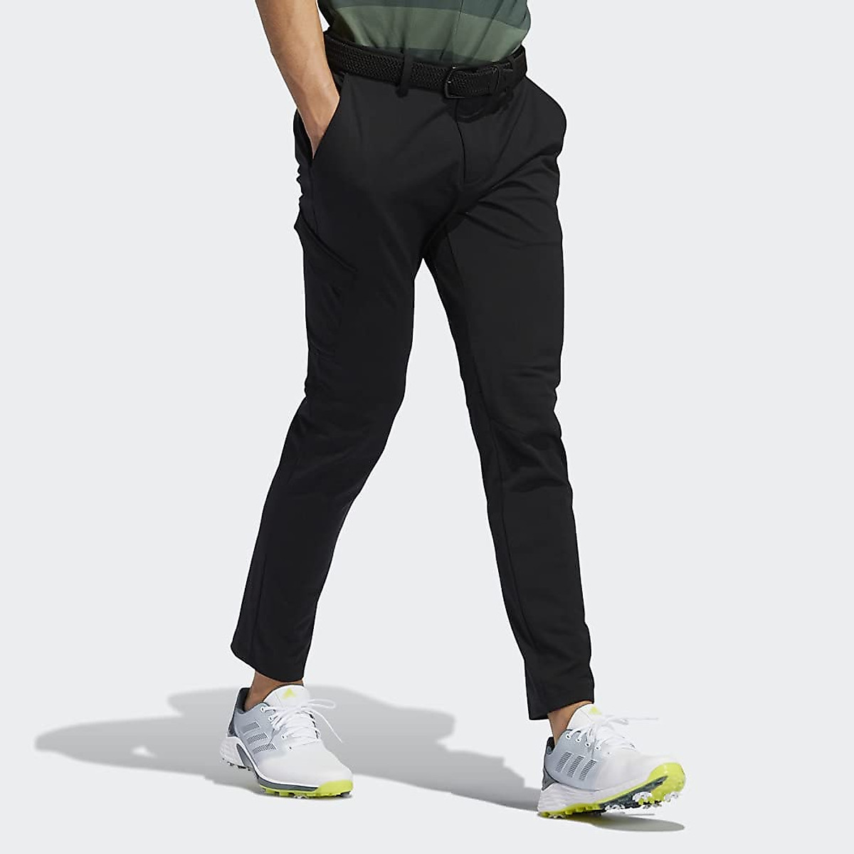 adidas Golf Men's Recycled Polyester Warp Knit Cargo Pant, Black, 3334