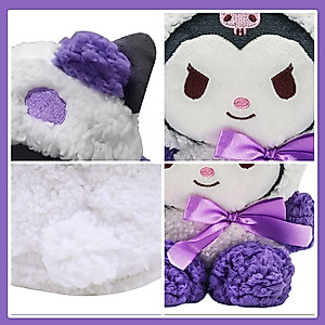 NGCJZF Kawaii Plush Toys,10-inch Cute Plush, Cartoon Plush Dolls, Anime Stuffed Animals Plush Figure Toy, Gifts for Girls Kids Fans (Purple)