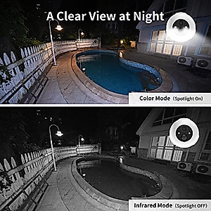 SwitchBot Security Camera Wireless Outdoor, 1080p Outdoor Spotlight Cam, Wire-Free Battery Powered WiFi Camera, AI Human/Pet Detection, Works with Alexa&Google Home, Color Night Vision, Easy to Set up