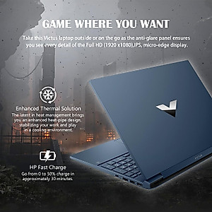 HP Victus 15.6" Full HD 144Hz Gaming Laptop, Intel Core i5-13420H, 16GB Memory, NVIDIA GeForce RTX 3050, 512GB SSD, Bluetooth, Wi-Fi, Backlit Keyboard, Windows 11, Performance Blue