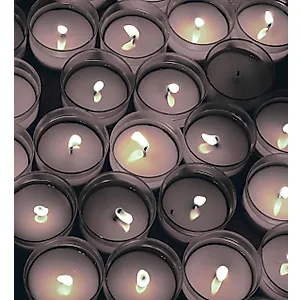 Harmonic Blossom Glass Votives - Premium White Unscented Votive Candles in Clear Elegant Holders - 15 Hour Long Lasting Burn Time - for Weddings, Parties and Event Decoration Centerpieces (12 Pack)