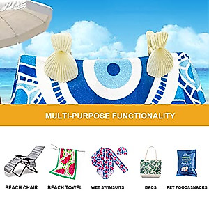 Kirmoo 4 Pieces Sea Shell Beach Towel Clips for Beach Pool Chairs Blankets Cruise Jumbo Size Portable Towel Holders Beach Accessories Clothes Pins Pegs for Clothes Quilt Blanket (Sea Shell)