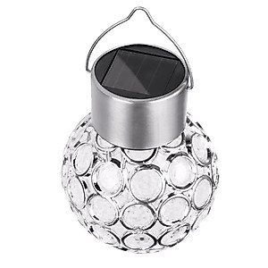 ZHUANYIYI 3 Pieces, Outdoor Solar Lights, Creative Hanging Hollow Ball Courtyard Lawn Landscape Lights, Home Garden Pavement Waterproof Decorative Lights