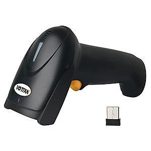 Handheld Barcode Scanner Wireless 1D CCD Sensor Barcode Reader, Support Screen LCD Bar Code, Versatile 2 in 1 2.4Ghz Wireless and USB Wired Automatic Scan Reader