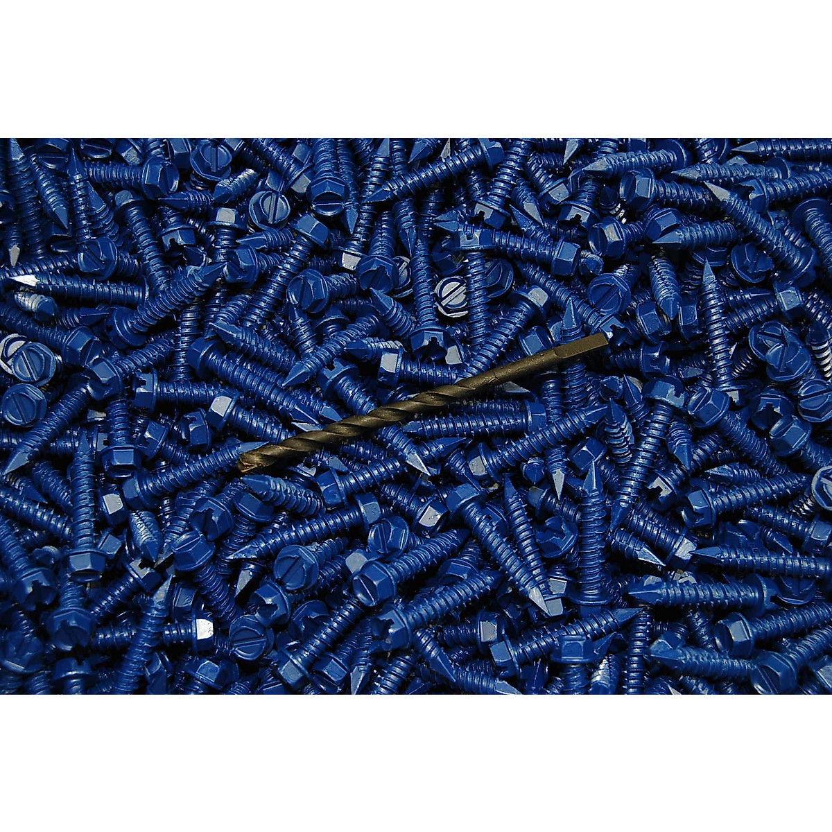 (2,500) Hex Washer Head 1/4 x 1-1/4 Concrete Screws Tapcons + 3 Bits Bulk