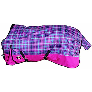 CHALLENGER 74" 1200D Horse Turnout Waterproof Heavy Weight Winter Blanket Purple 5EE15G