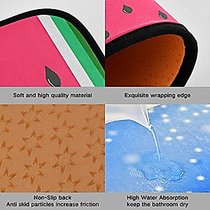 Watermelon Kitchen Rugs and Mats Set 2 Piece Non Slip Washable Runner Rug Set of 2 for Kitchen Sink Floor Home Decor Laundry