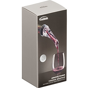 Trudeau Aroma Aerating Pourer with Stand Red Wine Bottle Aerator Spout,